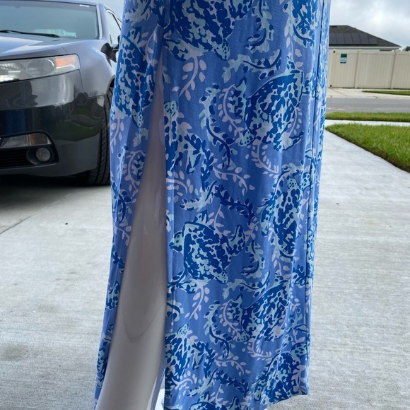 Lilly Pulitzer | Dresses | Lilly Pulitzer Blue Peri Faye Maxi Dress ...